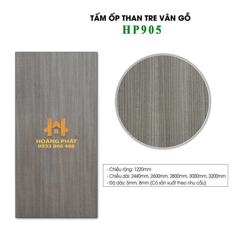 Tấm Ốp Than Tre Vân Gỗ HP905 - Sàn Gỗ Hoàng Phát