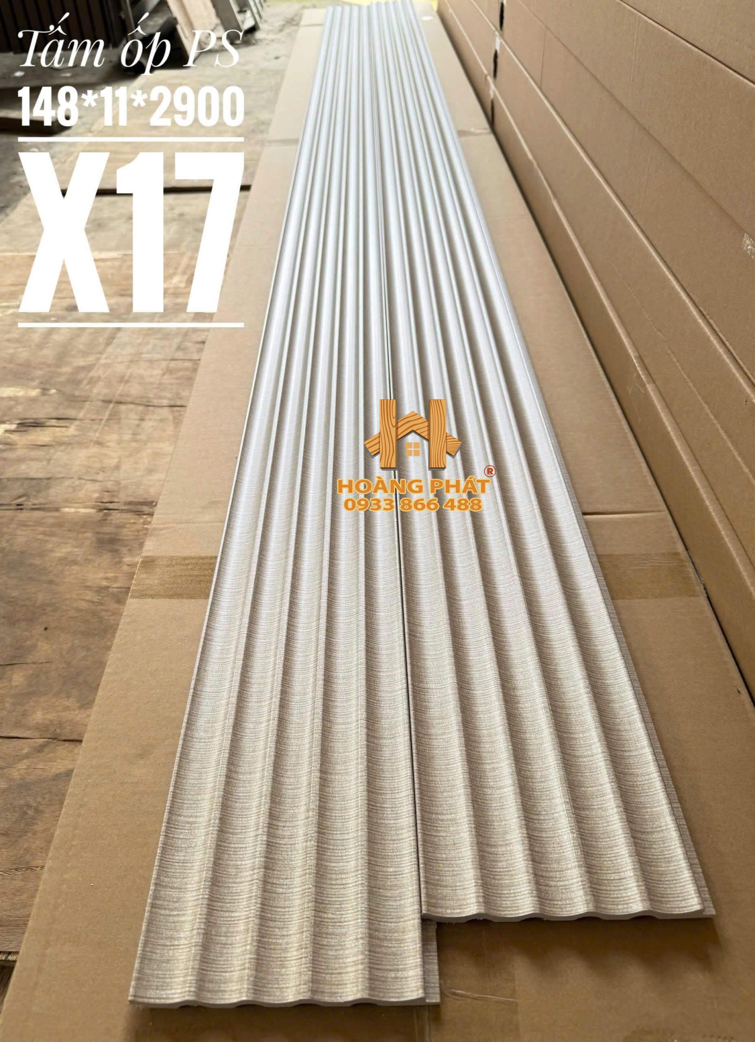 Tấm Ốp Lam Sóng Bán Nguyệt X17 148x11x2900mm - Sàn Gỗ Hoàng Phát