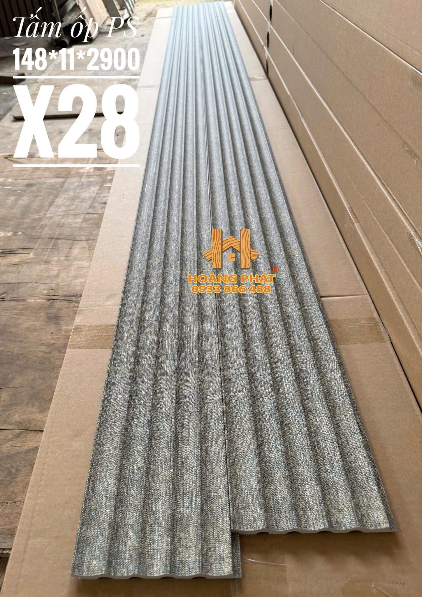 Tấm Ốp Lam Sóng Bán Nguyệt X28 148x11x2900mm - Sàn Gỗ Hoàng Phát